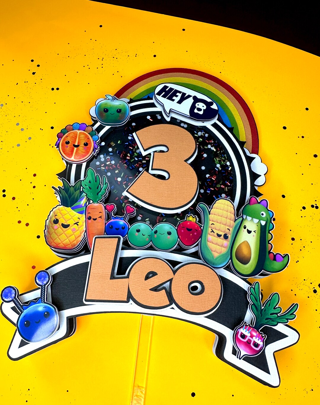 Hey Bear Sensory Cake Topper Hey Bear Birthday Hey Bear Invitation Hey ...