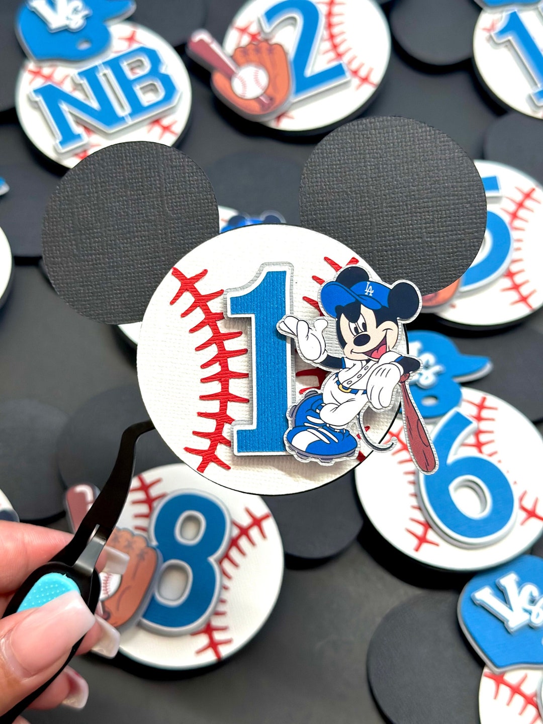 Dodgers Mickey Milestone Banner Dodgers Mickey Birthday Dodgers Mickey ...