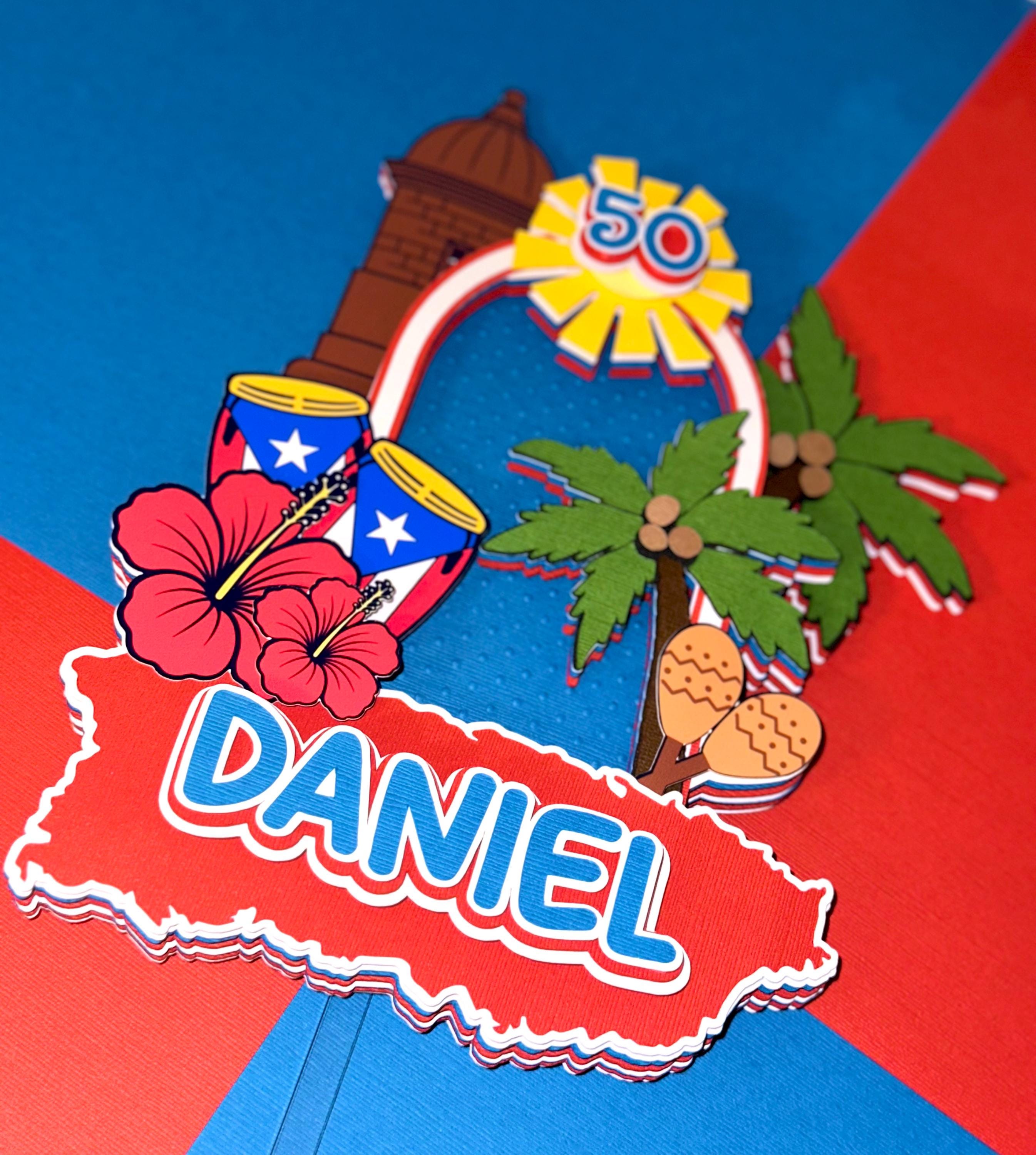 Puerto Rico Cake Topper Boricua Cake Topper La Isla Del Encanto Boricua ...