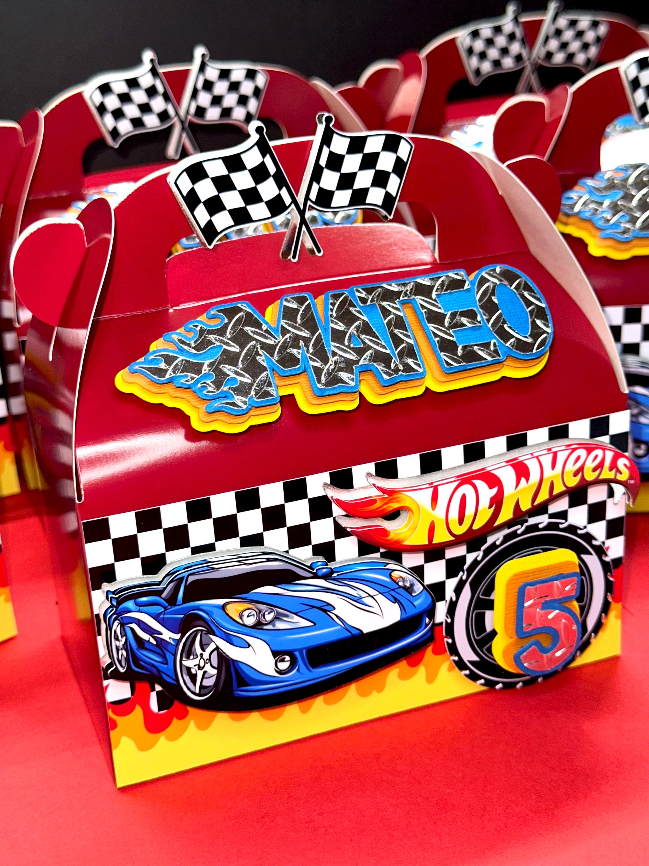 Race Car Favor Boxes Race Car Gable Boxes Race Car Cake Topper Race Car ...