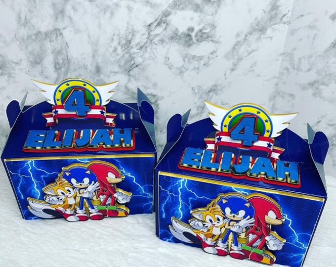 Sonic Gable Boxes Sonic the Hedgehog Sonic Party Boxes Sonic Party ...