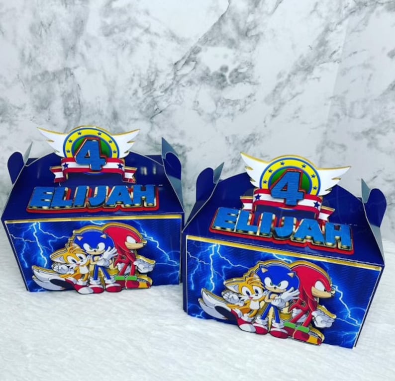 Sonic Gable Boxes Sonic the Hedgehog Sonic Party Boxes Sonic Party ...