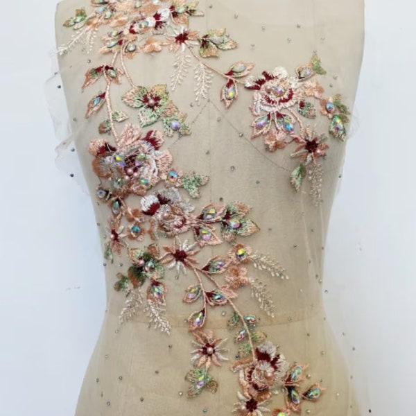 Crystal Wedding Dress Applique - Etsy