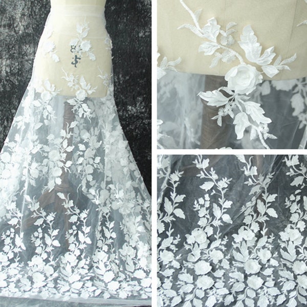 3d White Leaf Wedding Dress - Etsy