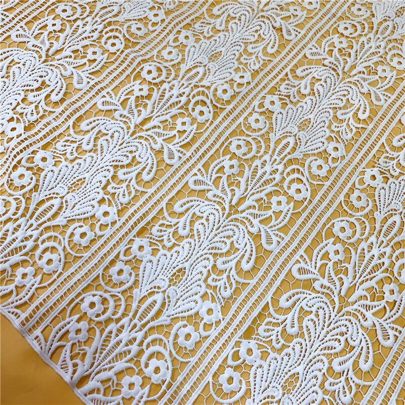 Boho Bridal White Lace Rayon Mesh Fabric Floral Guipure Lace - Etsy