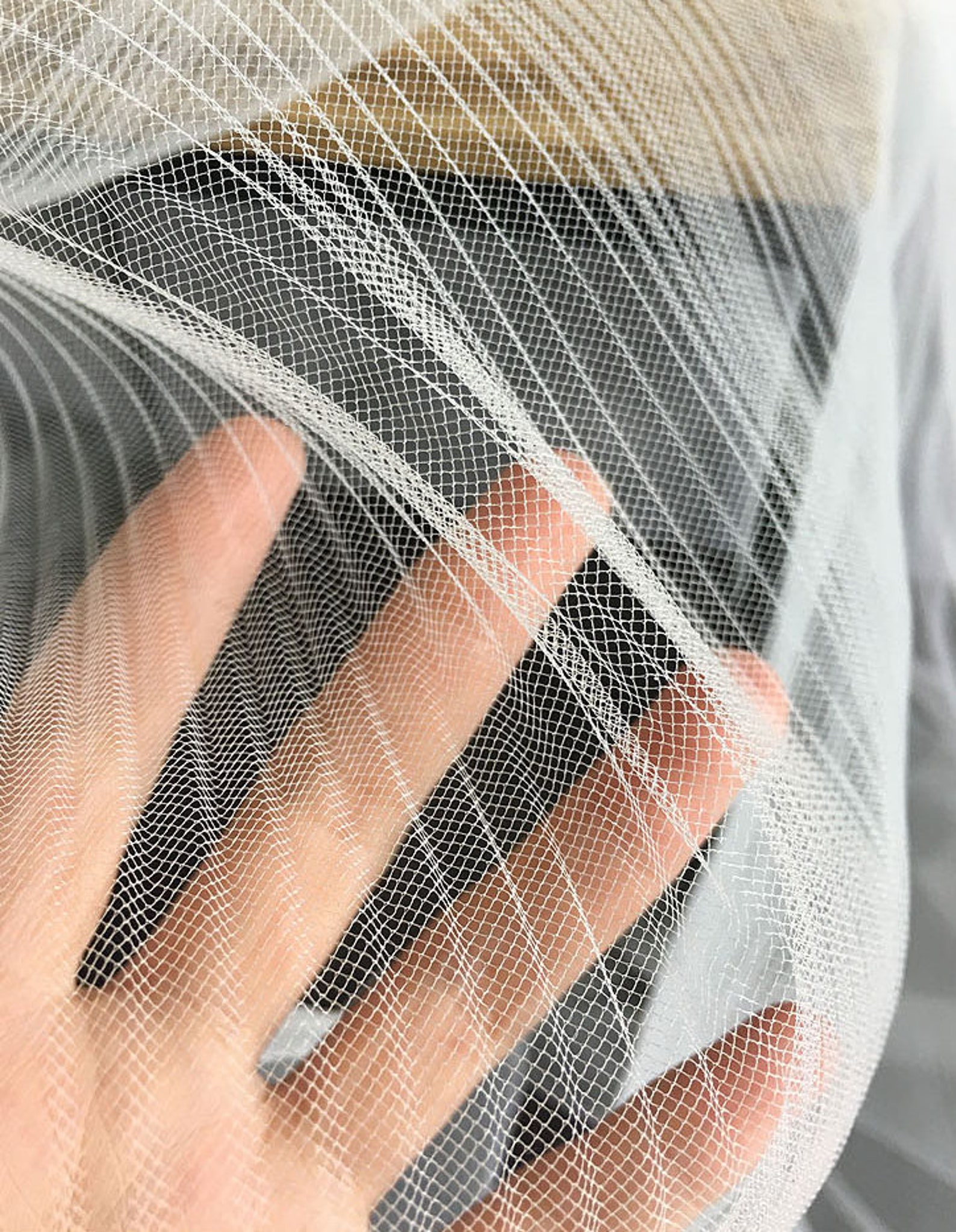 White Pleated Tulle Fabric, Mesh Ruffled Pleats Panel Designer Skirt ...