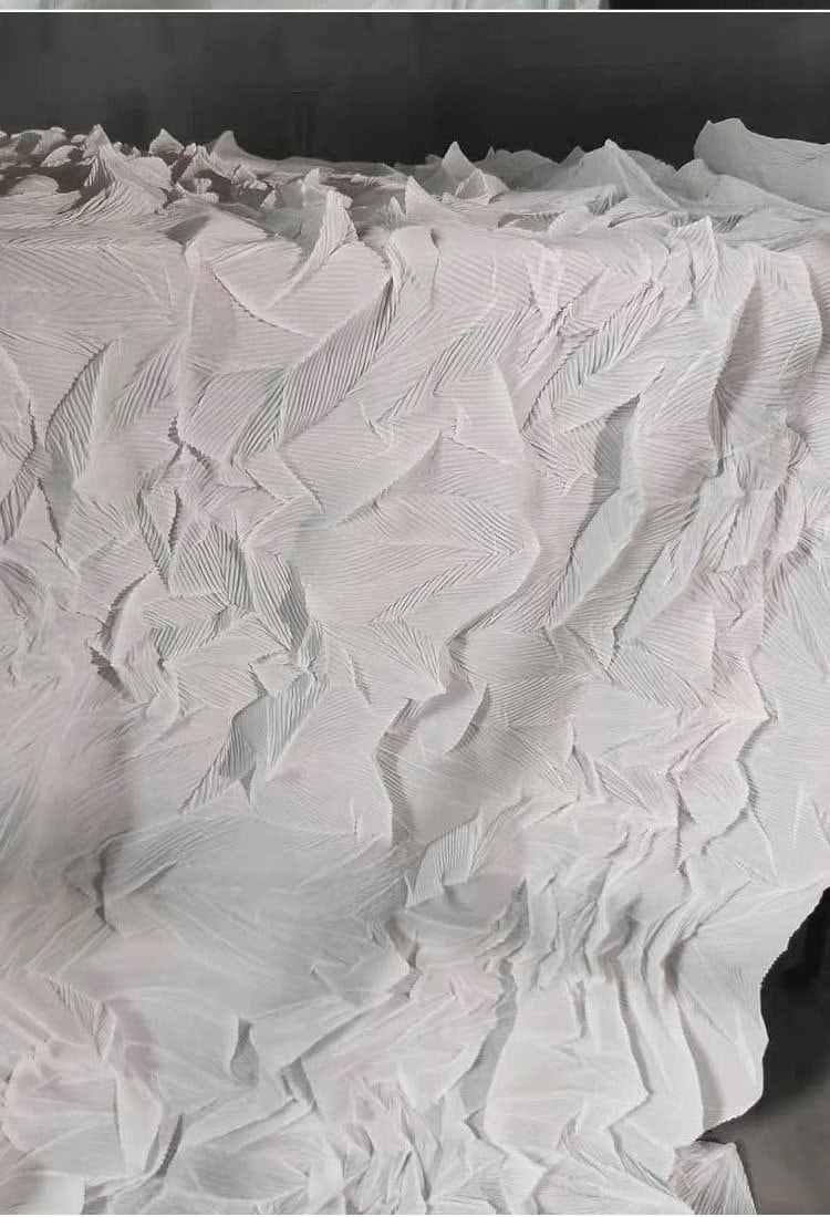 3D Creative White Pleated Fabric Fashion Evening Dress - Etsy