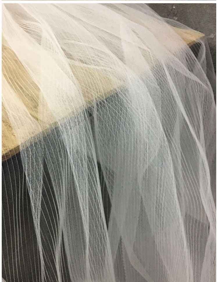 White Ivory Black Pleated Tulle Fabric supply material | Etsy