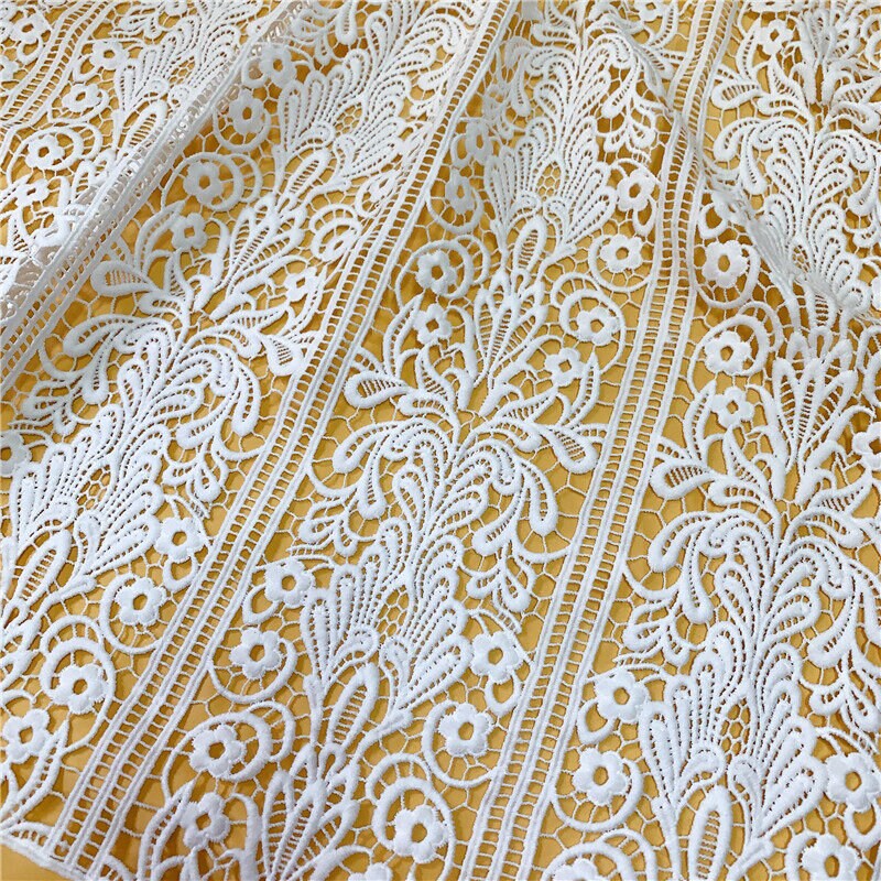 Boho Bridal White Lace Rayon Mesh Fabric Floral Guipure Lace - Etsy