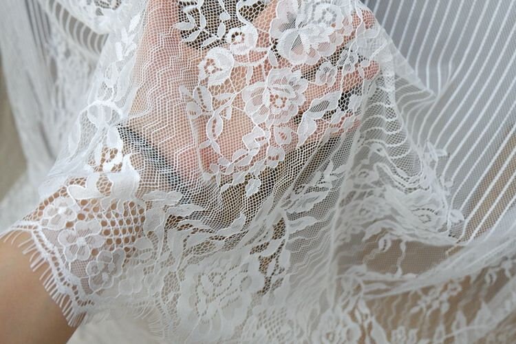3 Yard Soft French Chantilly Flower Lace Tulle Fabric DIY - Etsy
