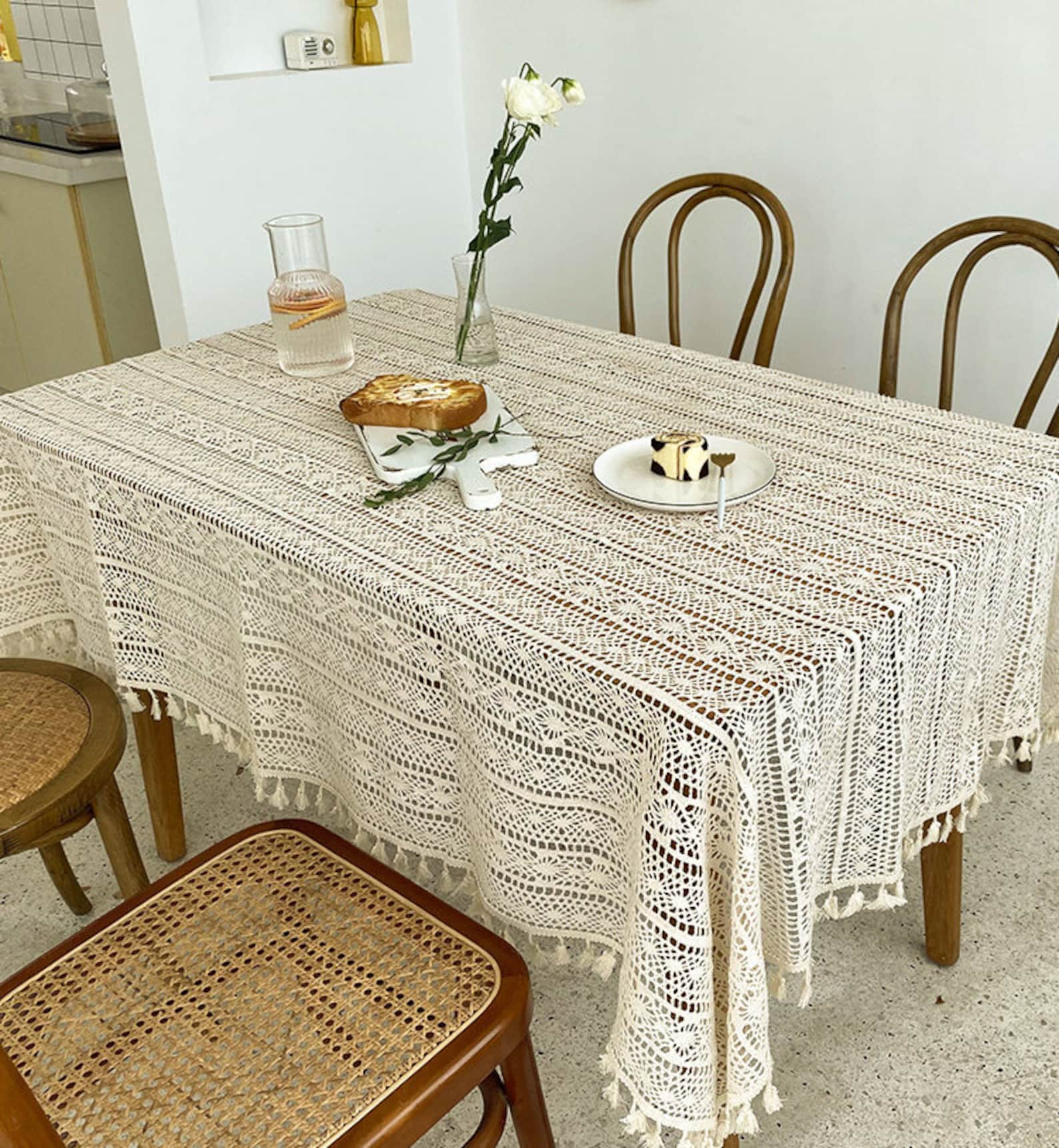 Lace Table Cloth, Custom Boho Wedding Rectangle Square Round Tablecloth ...