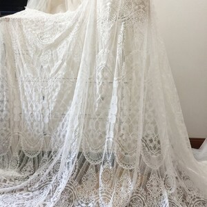 Soft French Lace Chantilly Lace Flower Scalloped Lace, Boho Bridal ...