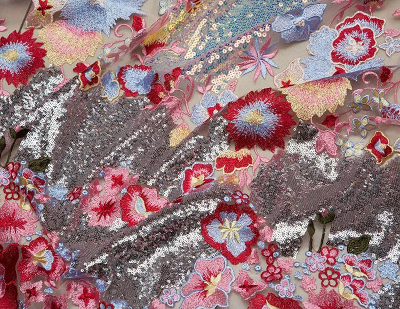 Red Fabric Sequin Bridal Wedding Dress Evening Gown Fabric | Etsy