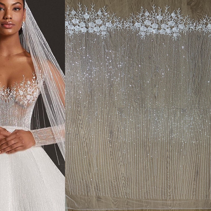 Beaded Lace Fabric - Etsy