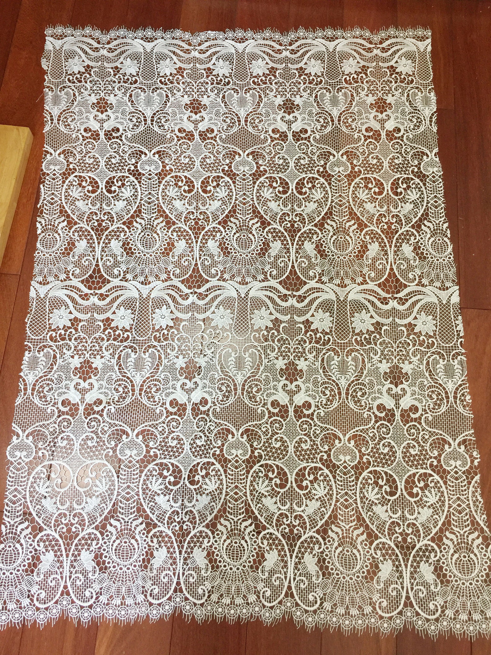 Boho Bridal White Lace Rayon Mesh Fabric Floral Guipure Lace - Etsy