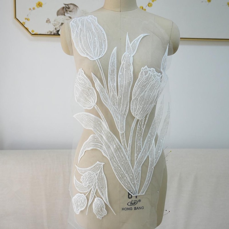 Ivory Tulip Applique - Etsy