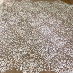 Bohemian White Ivory Rayon Lace Fabric, Bridal Lace Wedding Dress ...