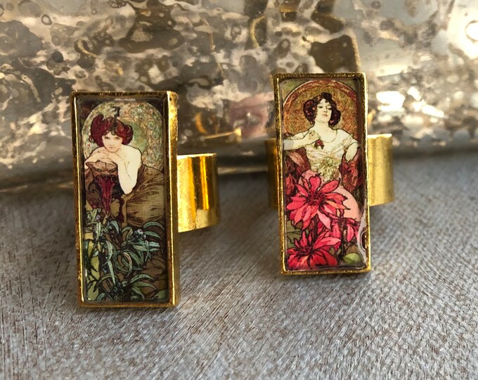 Alphonse Mucha Emerald Ring, Mucha's Ruby Ring, the Gemstones Jewelry ...