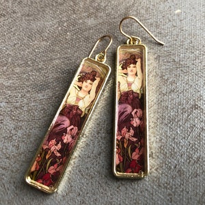 Alphonse Mucha Amethyst Earrings, Alphonse Mucha Jewelry, Famous Artist ...