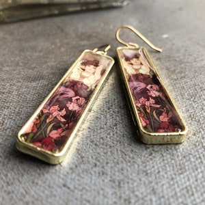 Alphonse Mucha Amethyst Earrings, Alphonse Mucha Jewelry, Famous Artist ...