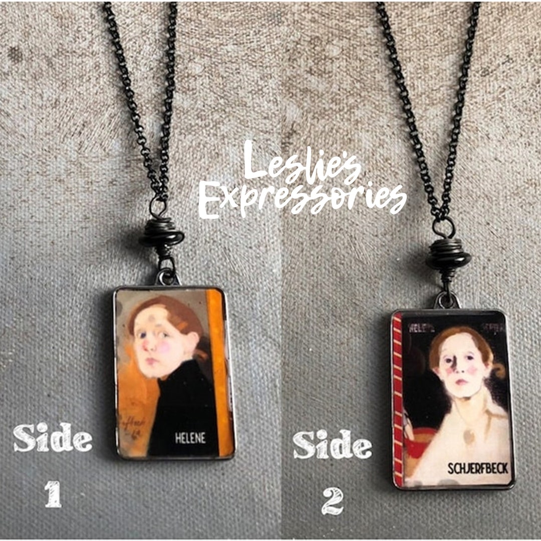 Helene Schjerfbeck Self-portrait Pendant Necklace: Famous Women Artist ...