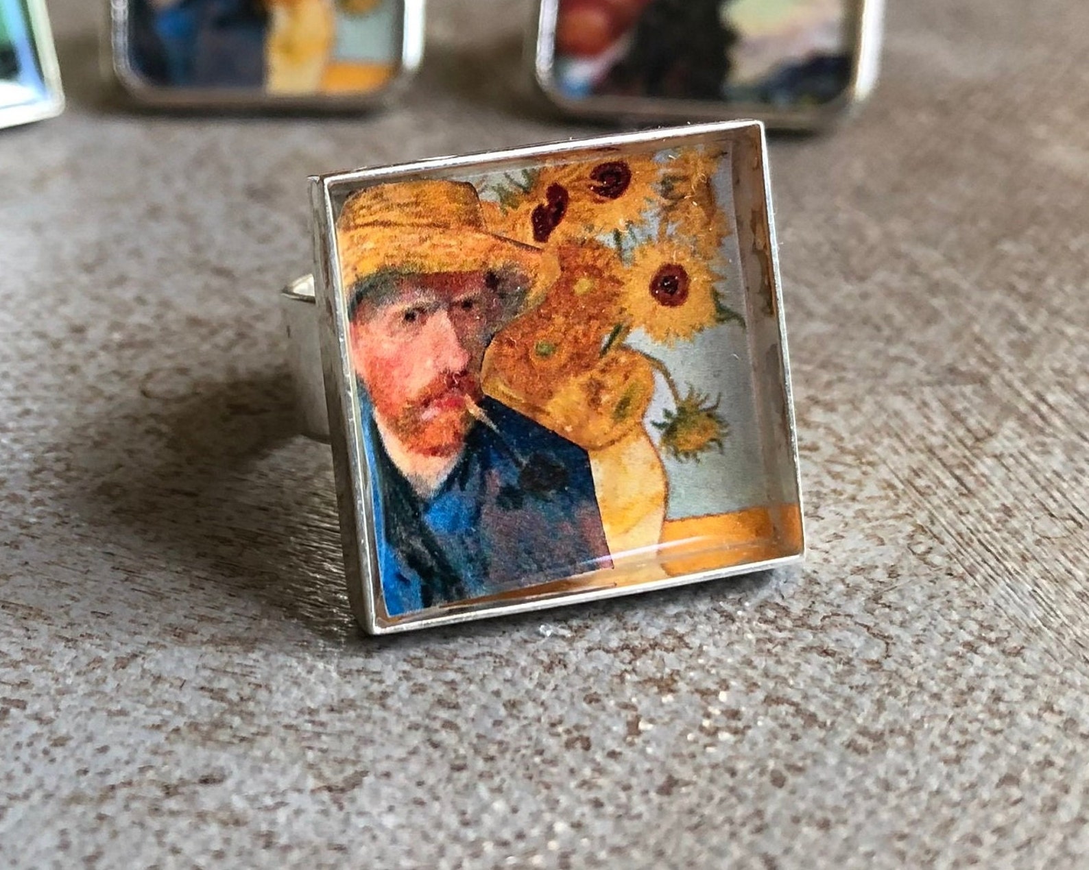 Vincent Van Gogh Rings Van Gogh Sunflowers Adjustable Rings - Etsy