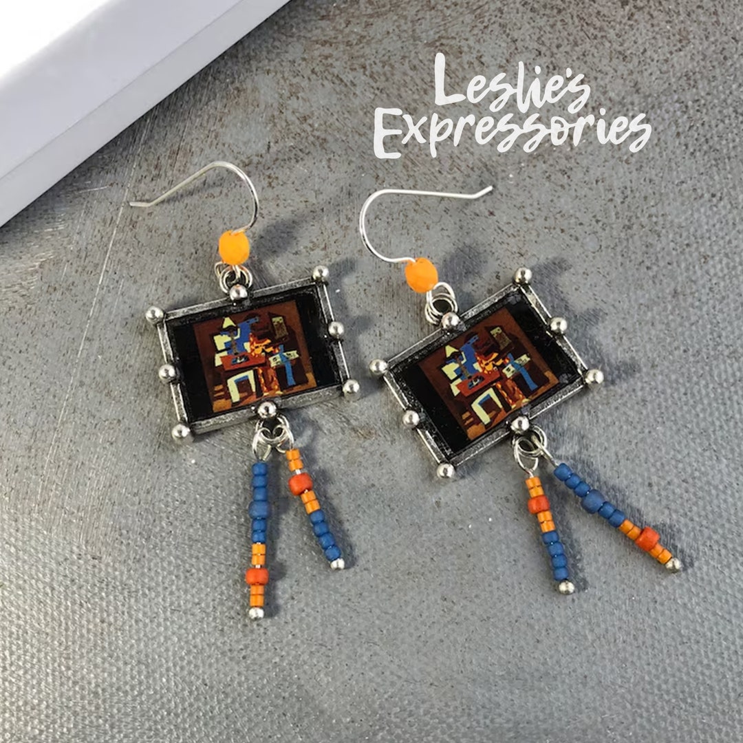 3 Musicians by Picasso Earrings, Famous Painting Earrings, Picasso ...