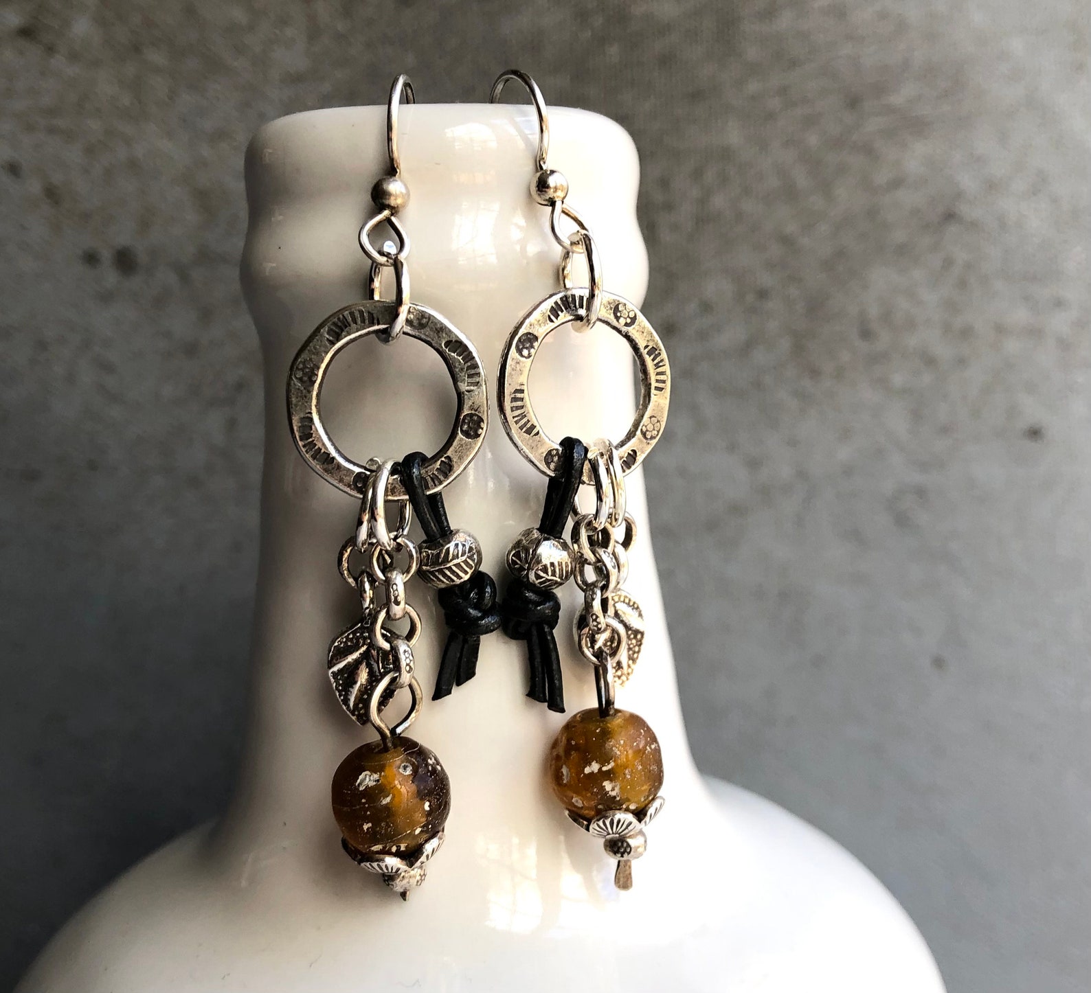 Ethnic Bead Hill Tribe Earrings, Ethnic Boho Earrings, Artisan Jewelry ...