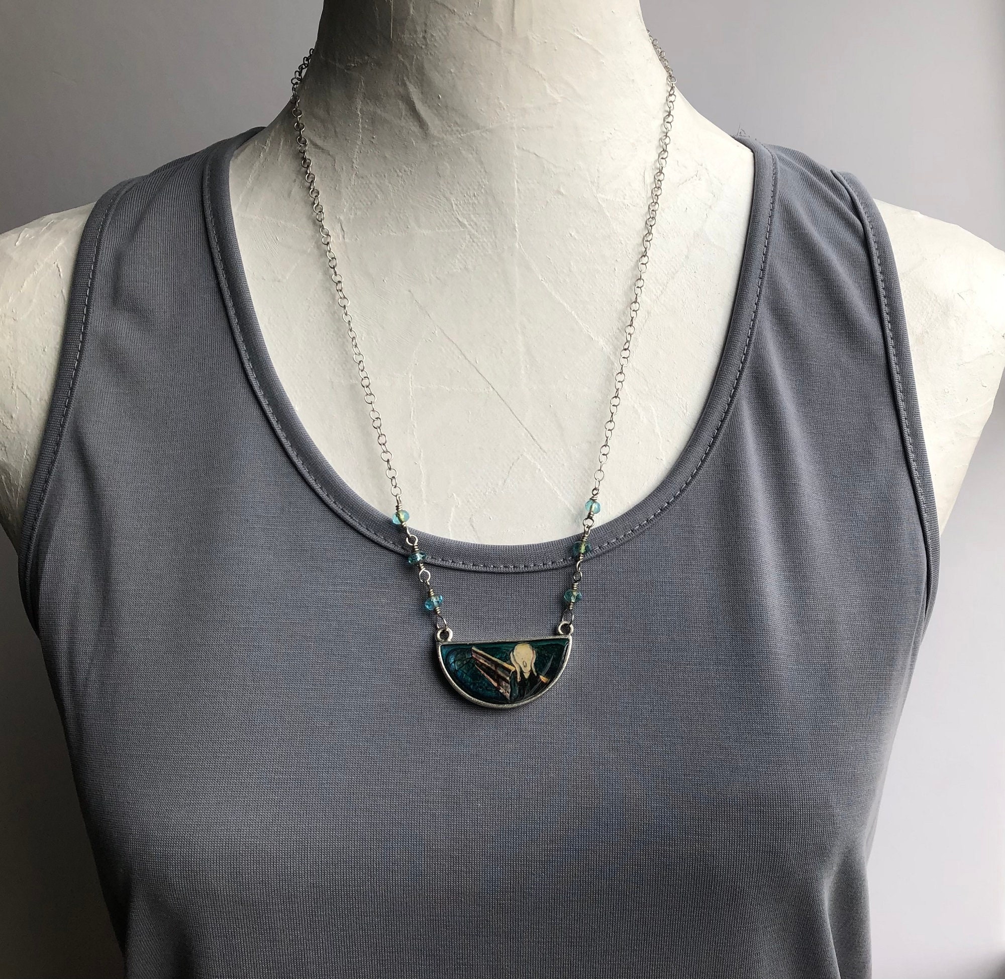 Edward Munch's the Scream Necklace Famous Painting - Etsy