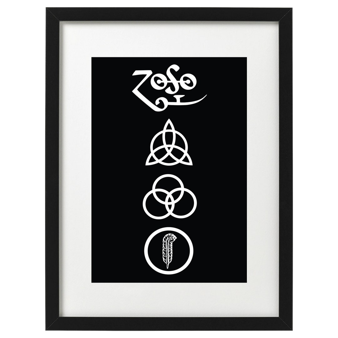 Led Zeppelin Runes Print - Etsy UK