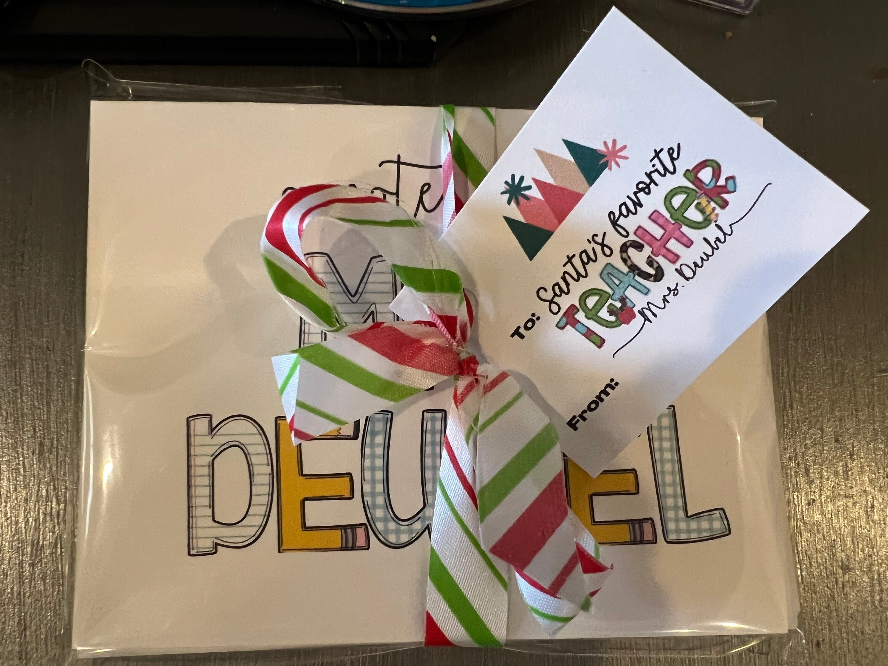 Teacher Note Card, Note From Teacher, Custom Teacher Appreciation Thank ...