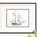 Sailboat sketch Nautical pen and ink drawing Boat Print | Etsy