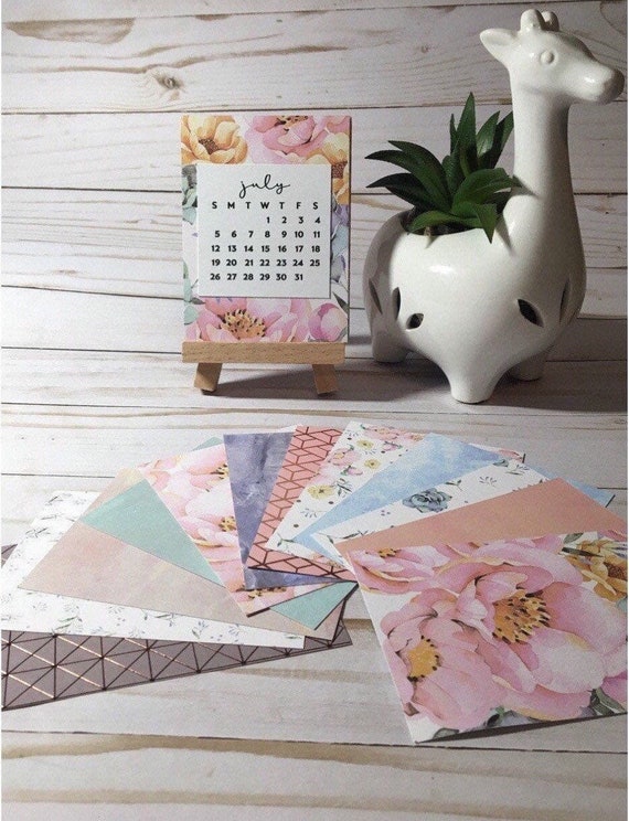 Rolling calendar with easel Planner cards 2021 cubicle decor Office ...