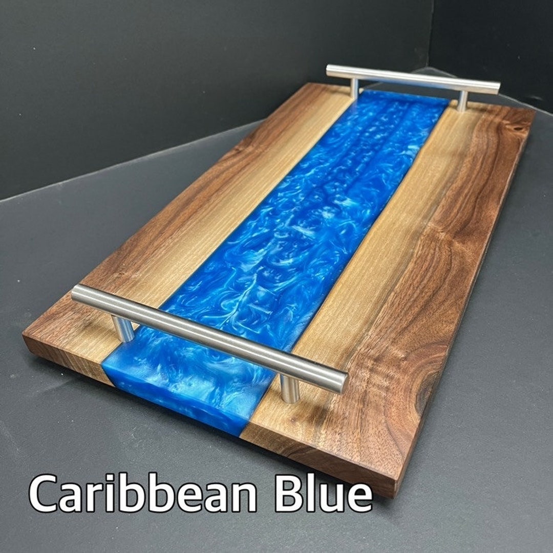 Custom Handmade Serving Tray; Walnut and Epoxy Resin; Wedding Gift ...