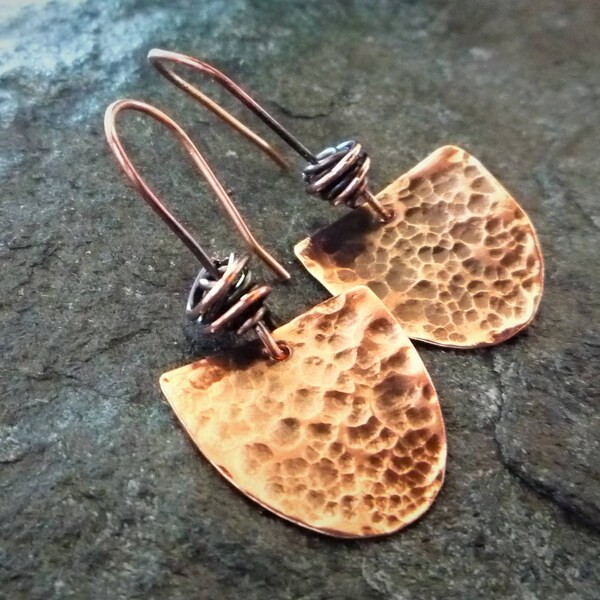 Copper Earrings - Etsy