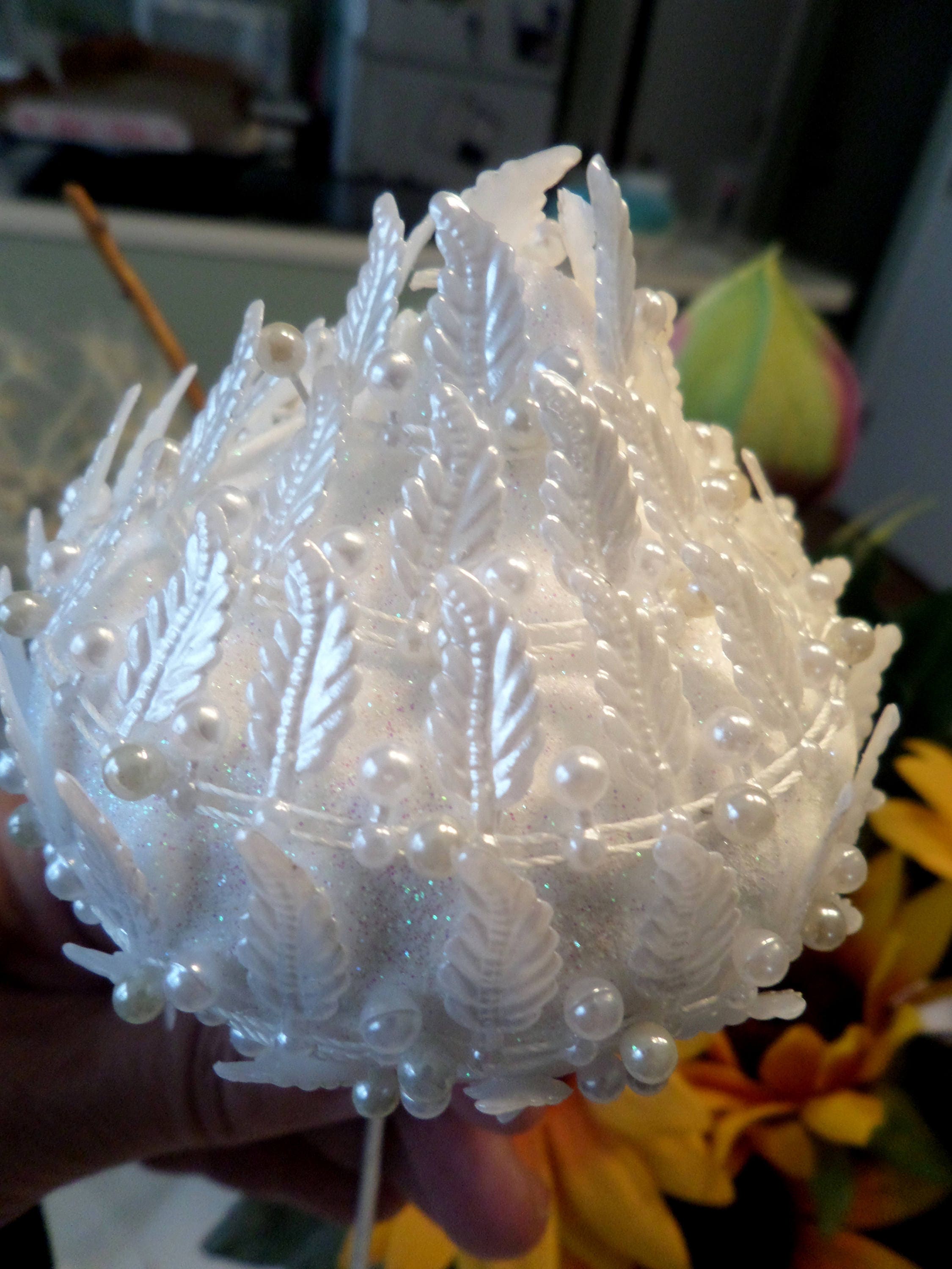 Diybouquetlarge 12 Lotus Head Pearls Fancy Floral - Etsy