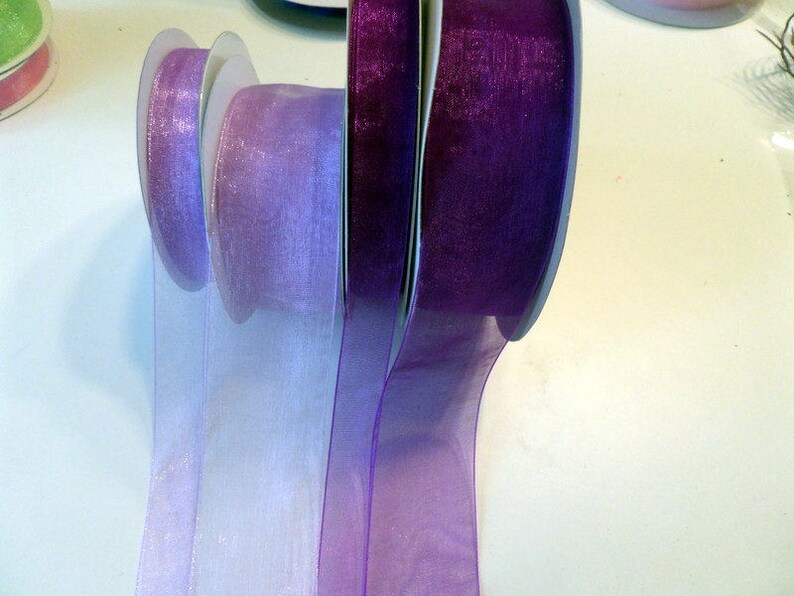 Sheer Ribbonpurple Lilac Violet Organza Ribbonchiffon Ribbon - Etsy