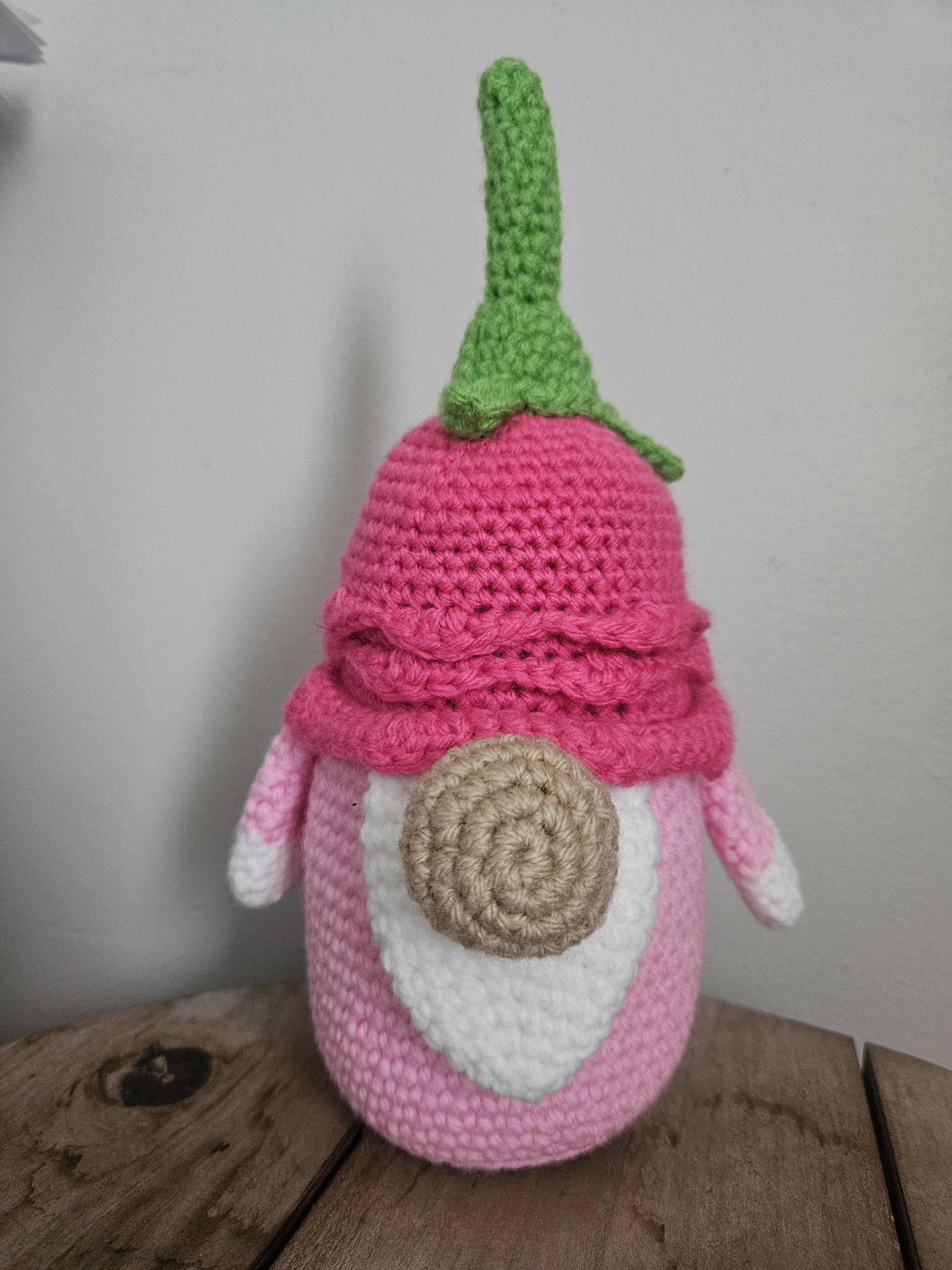 Gnome / Gonk - Spring, Pink Rose Flower - Crochet / Amigurumi Decor - Etsy