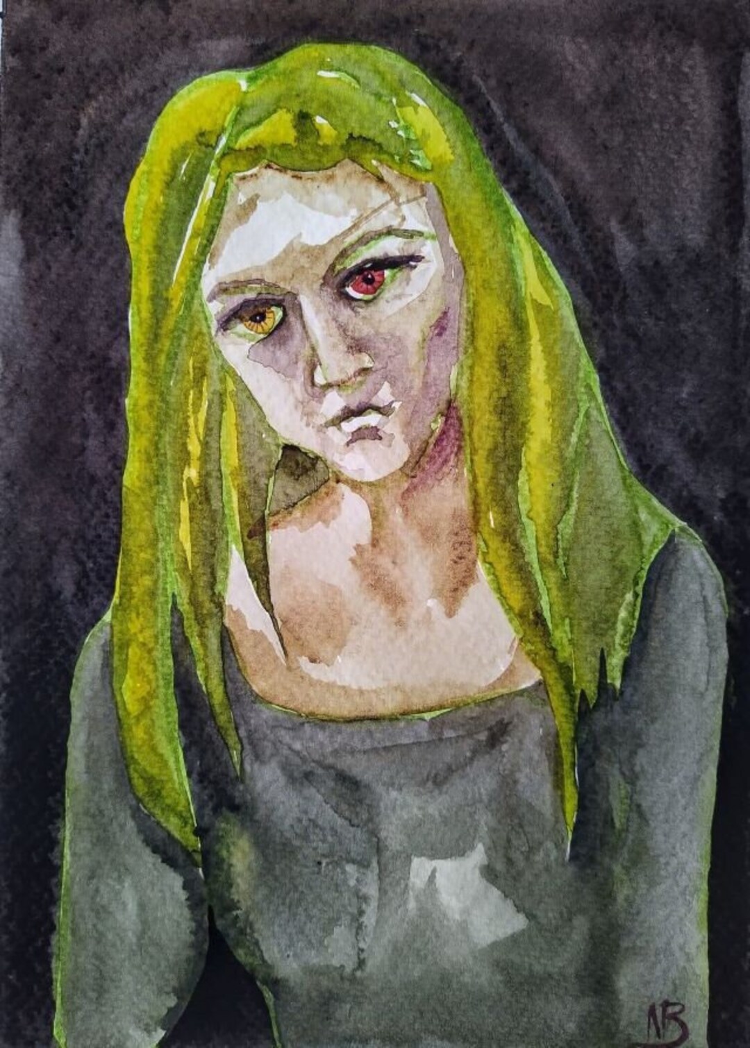 Portrait of a Witch original Watercolour Painting. A5 Size. - Etsy