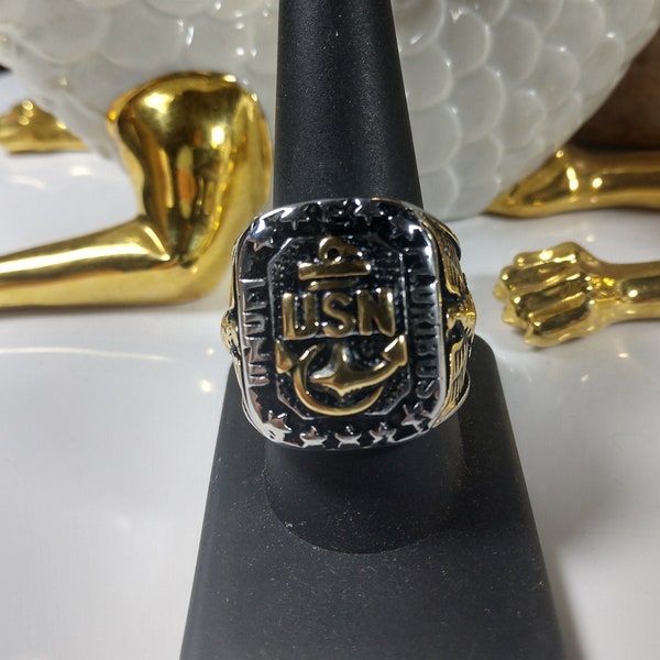 Navy Aviator Ring - Etsy