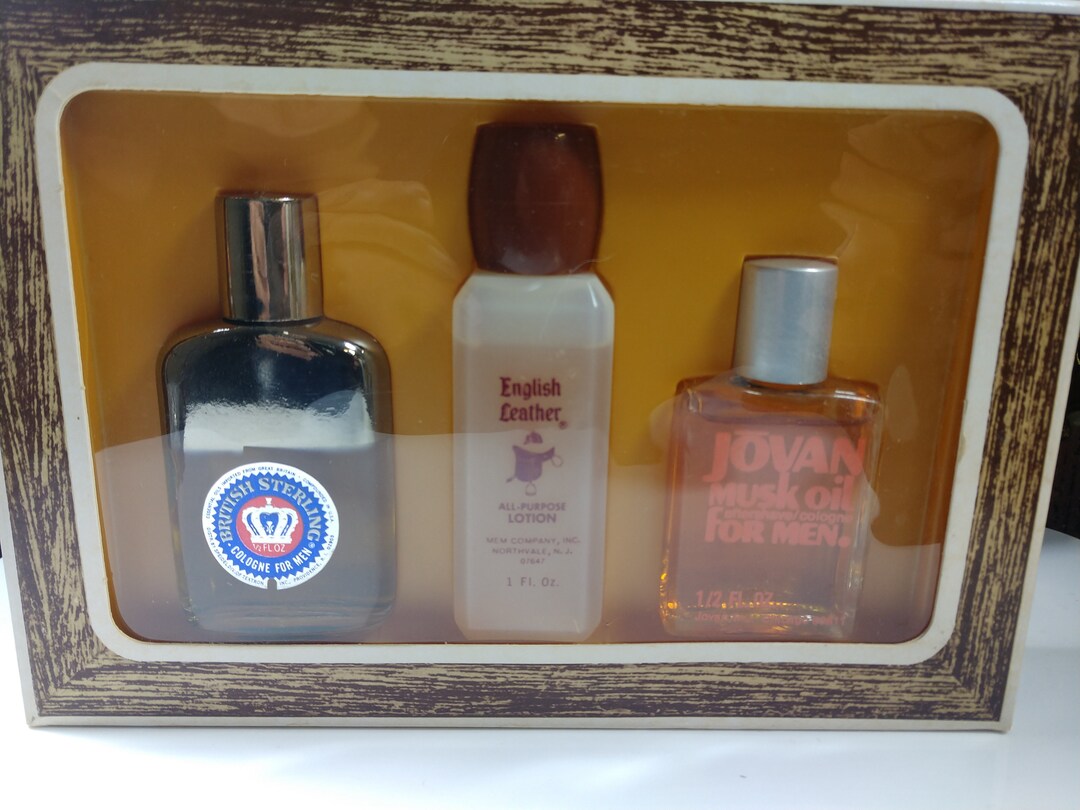 Jovan Musk Oil, British Sterling and English Leather Gift Set - Etsy