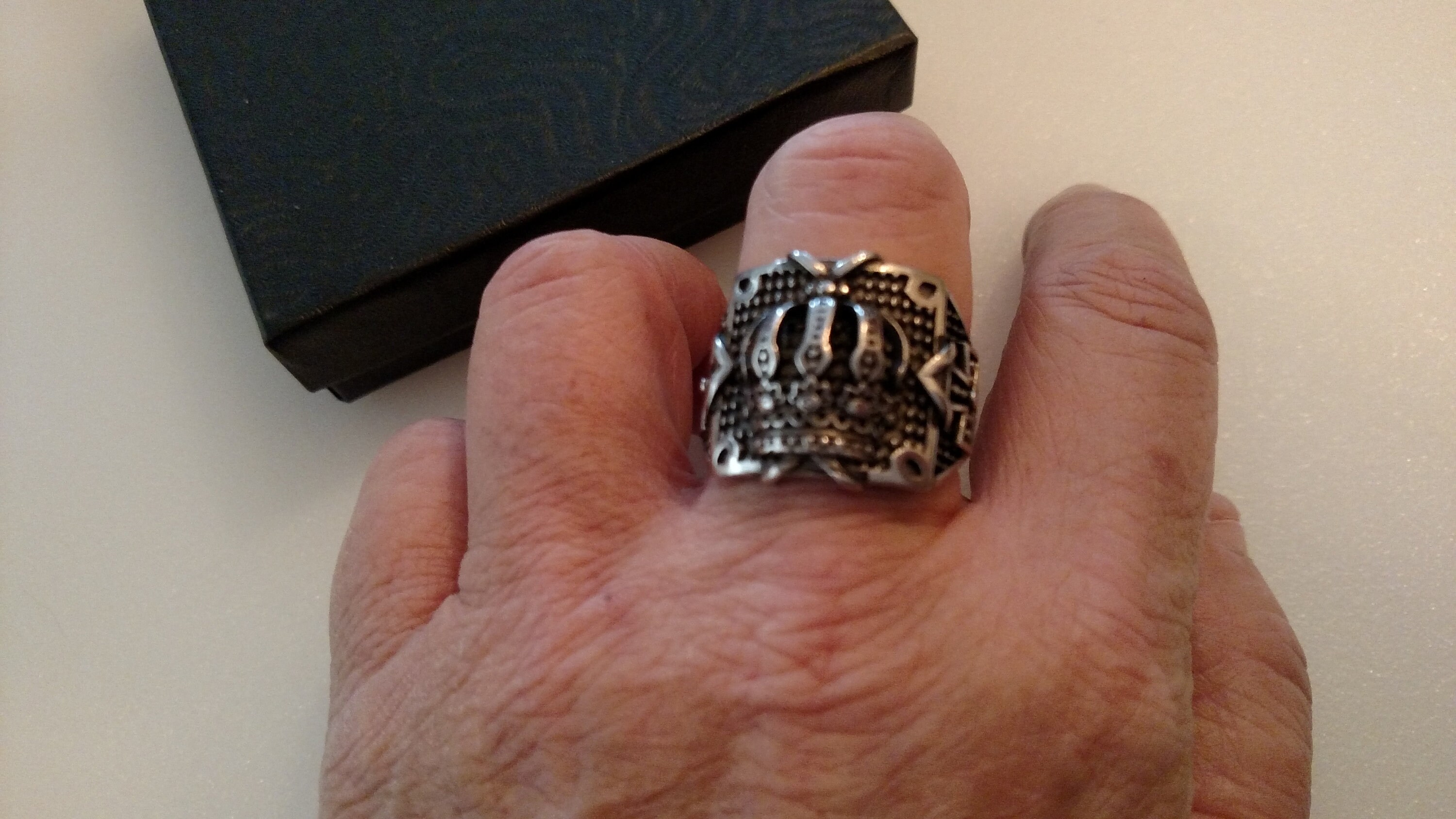 Men's Stainless Steel Crown Motorcycle Biker Ring | Etsy