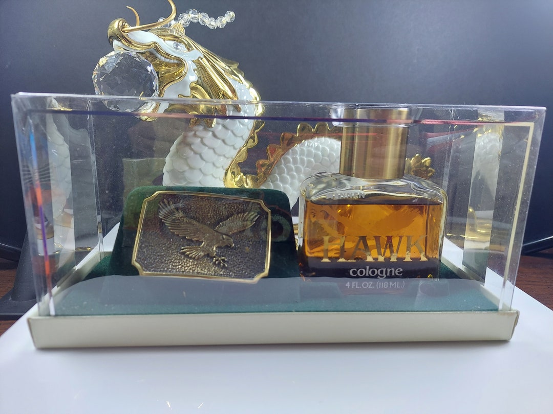 Hawk Cologne Mennen 4.0 Cologne & Belt Buckle Gift Set Vintage 1981 - Etsy