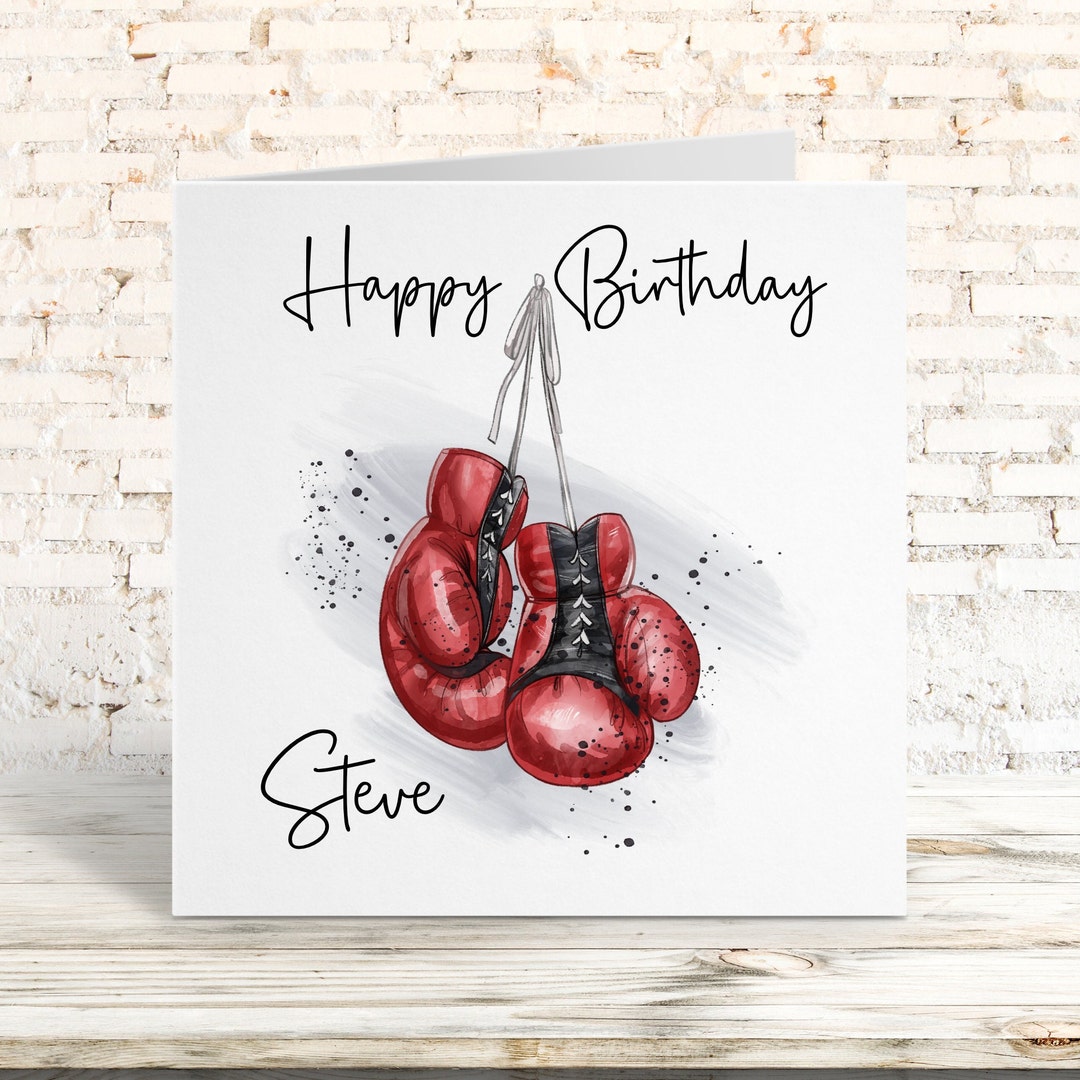 Boxing Birthday Card, Personalised Card - Etsy