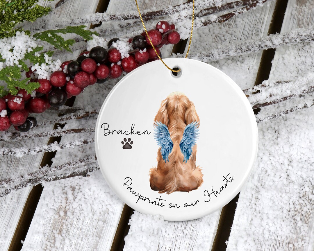 Personalised Dog Bauble, Dog Memorial Ornament, Remembrance Gift, 100 ...
