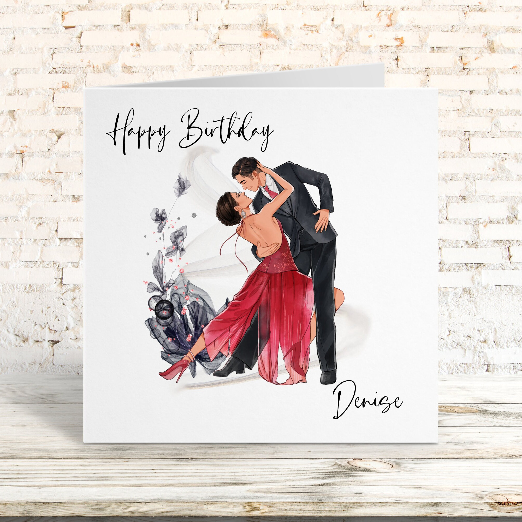 Personalised Birthday Card Dancer Card Tango Dance Card for - Etsy