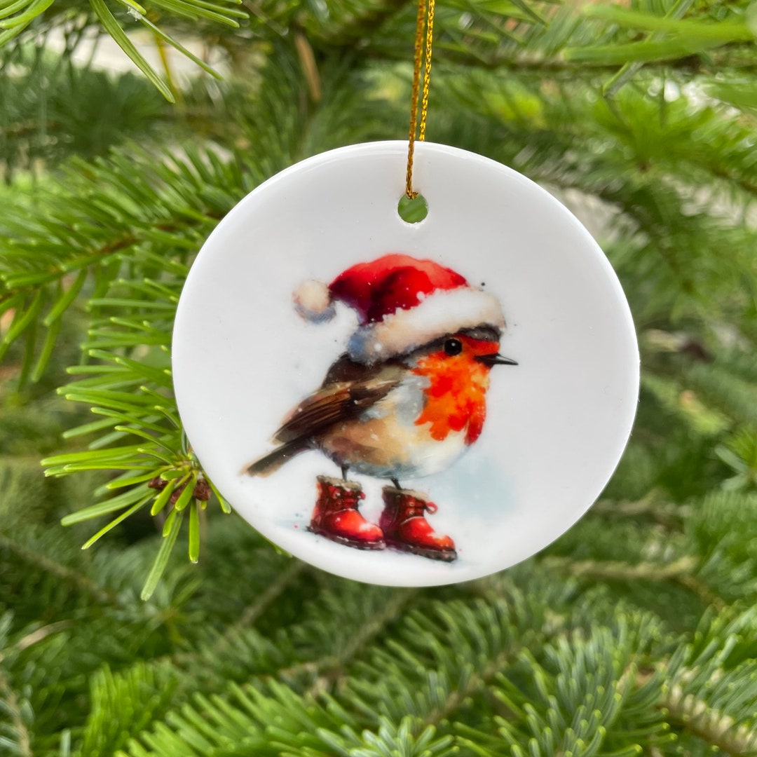 Personalised Ornament Robin Ornament Christmas Tree - Etsy