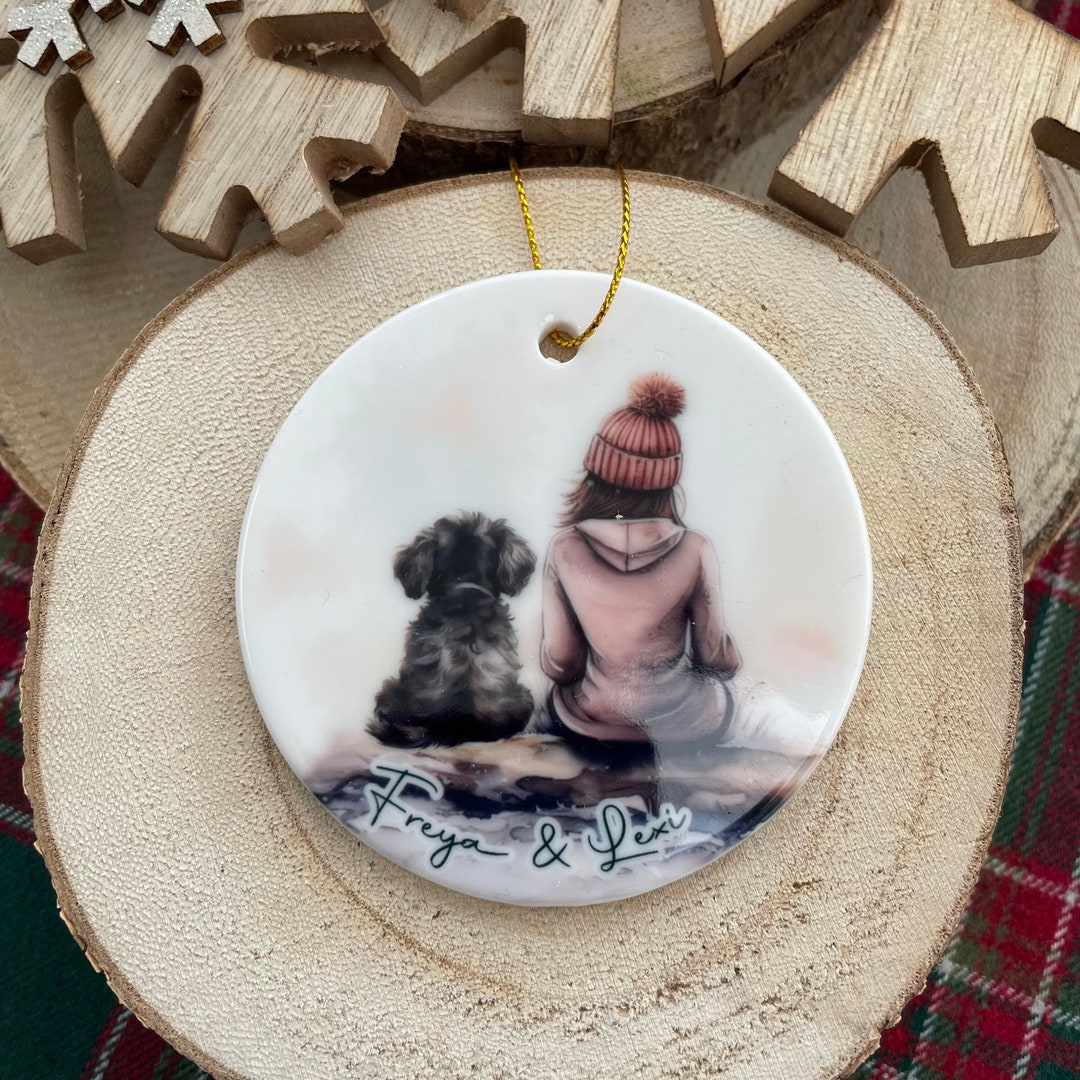 Personalised Dog Bauble, Ceramic Decoration, Choice of 4 Designs ...