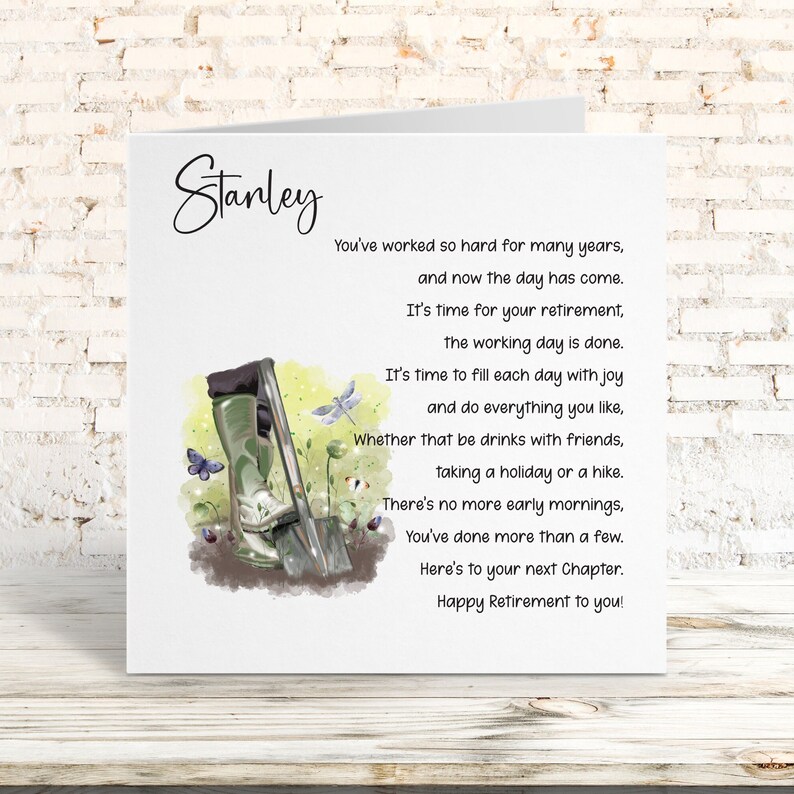 Happy Retirement Card Personalised Card Leaving Card Etsy Uk