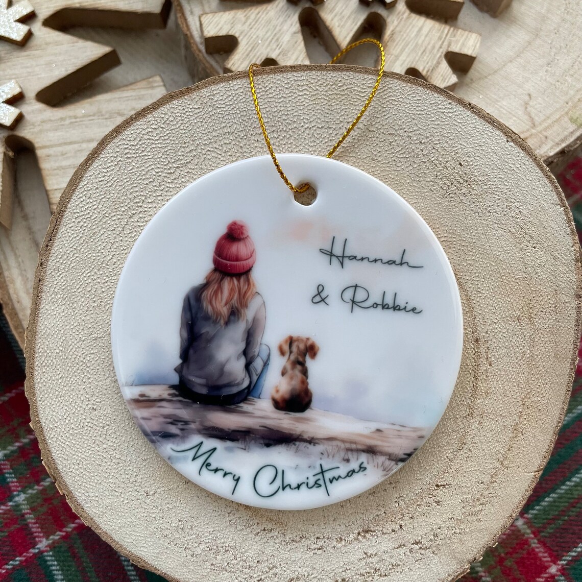 Personalised Dog Bauble, Christmas Decoration, Choice of 4 Designs ...
